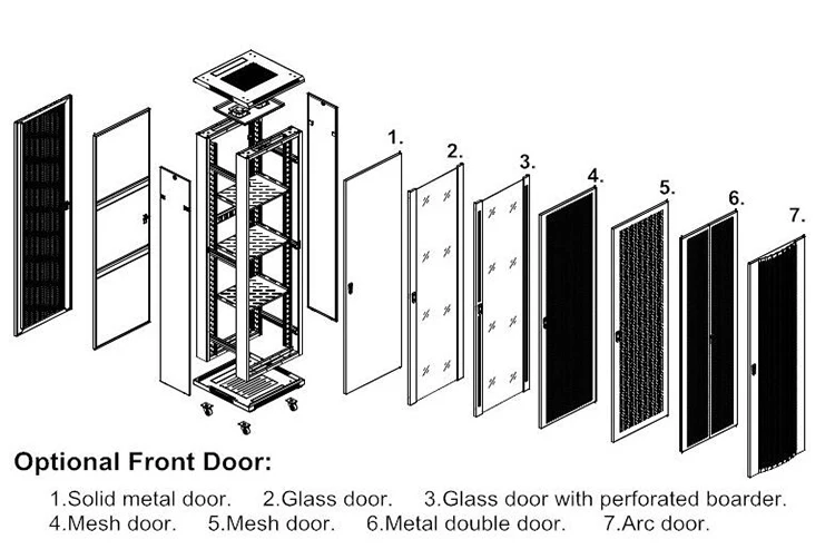 42u Vented Mesh Door Server Rack Network 42u 600 X 800 Rack Mesh Door ...