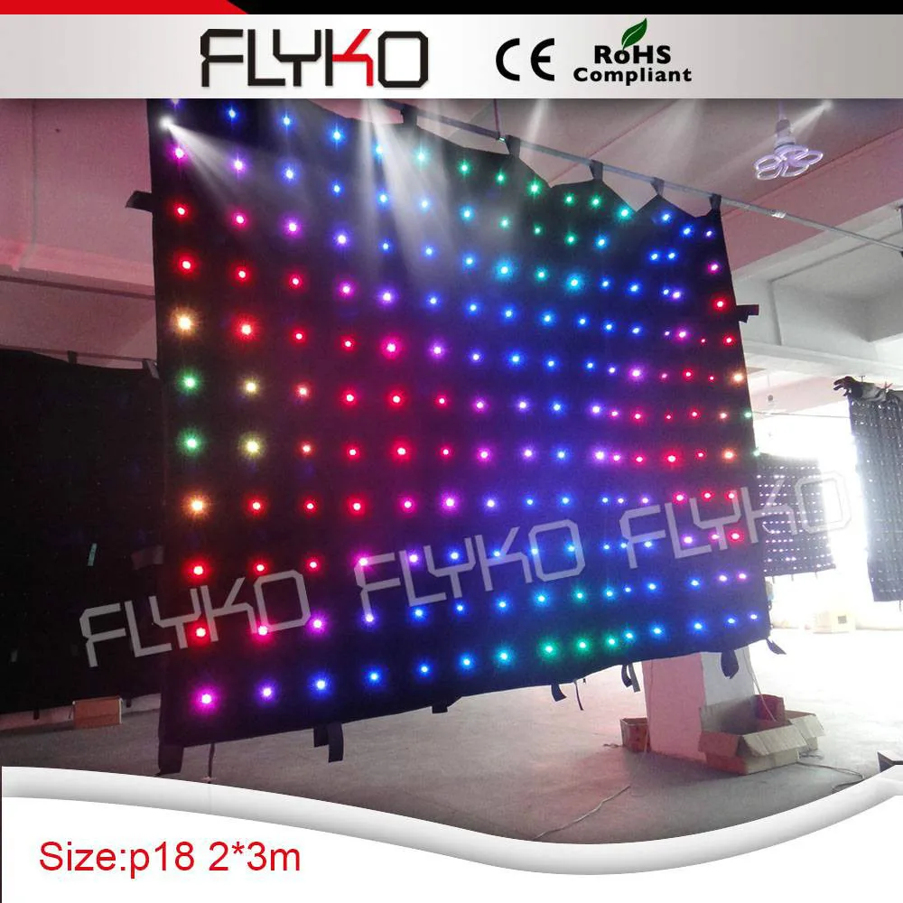 Guangzhou Emballage Rgb Led Vidéo Rideau Dmx Décoration De Scène De Dj ...