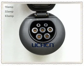 Electric Socket Outlet 32 Amp Ev Charging Products Inlet Ev Connectors ...