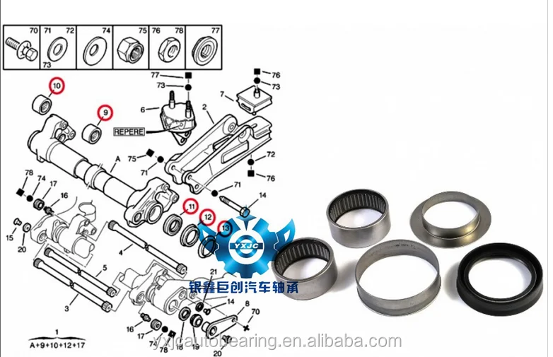 Peugeot 306/ Citroen ZX Rear Axle KS559.00 Kit Bearing