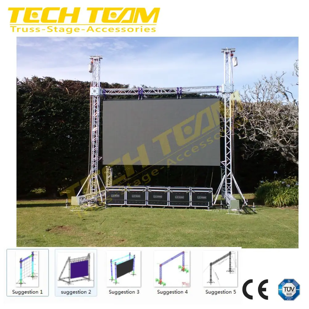 Universal Aluminum LED Video Wall Truss Stand System - Ground Support ...
