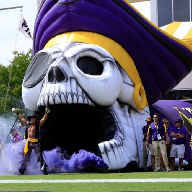 Purple Pirate Skull Inflatable College Football Tunnel - Buy College ...