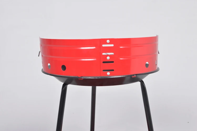 Red Outdoor Camping Portable BBQ Grill - Charcoal & Tripod