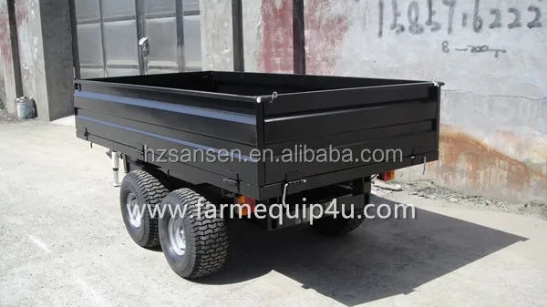 Hydraulic Dump Trailer,Double Axle Farm Trailer With Hydraulic Power ...