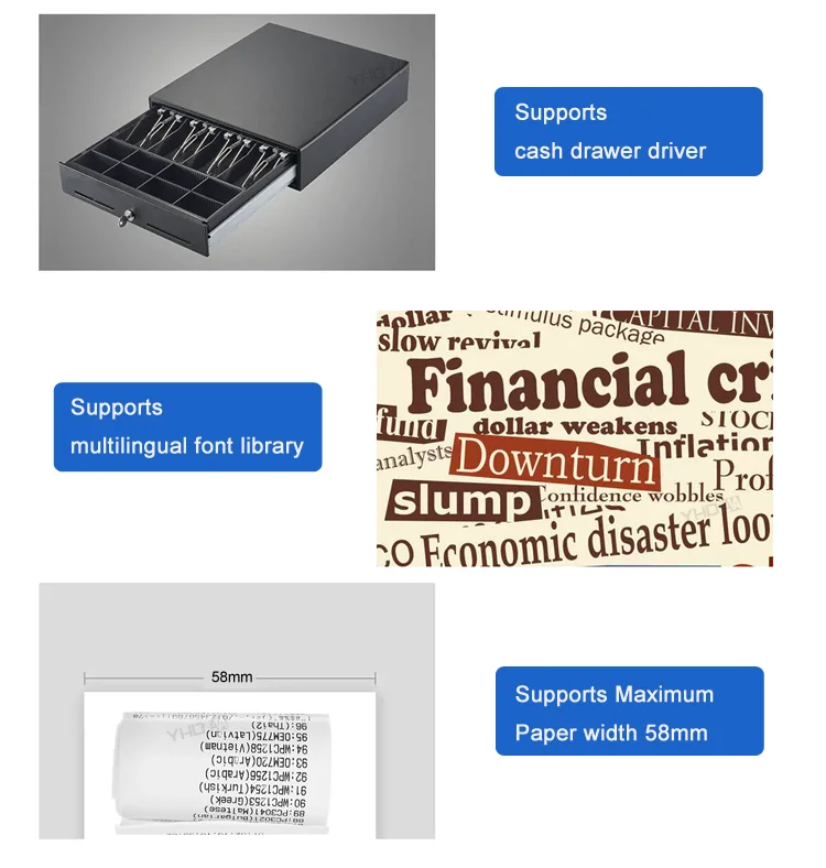 Contracted Style 58mm Thermal Receipt Printer For All Pos System Yhd ...