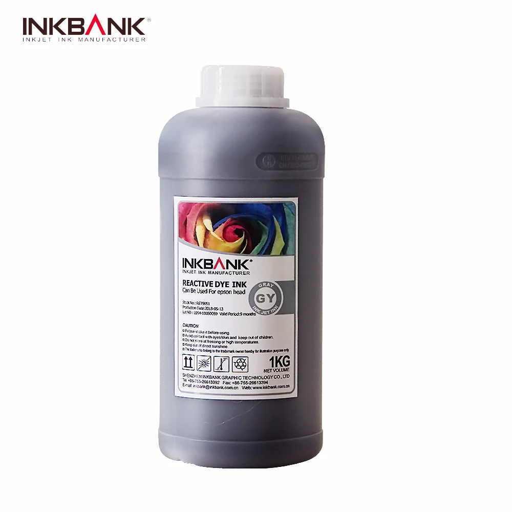 Inkbank 11 Colors Of Reactive Dye Ink Work On Epson Seiko Kyocera Ricoh ...