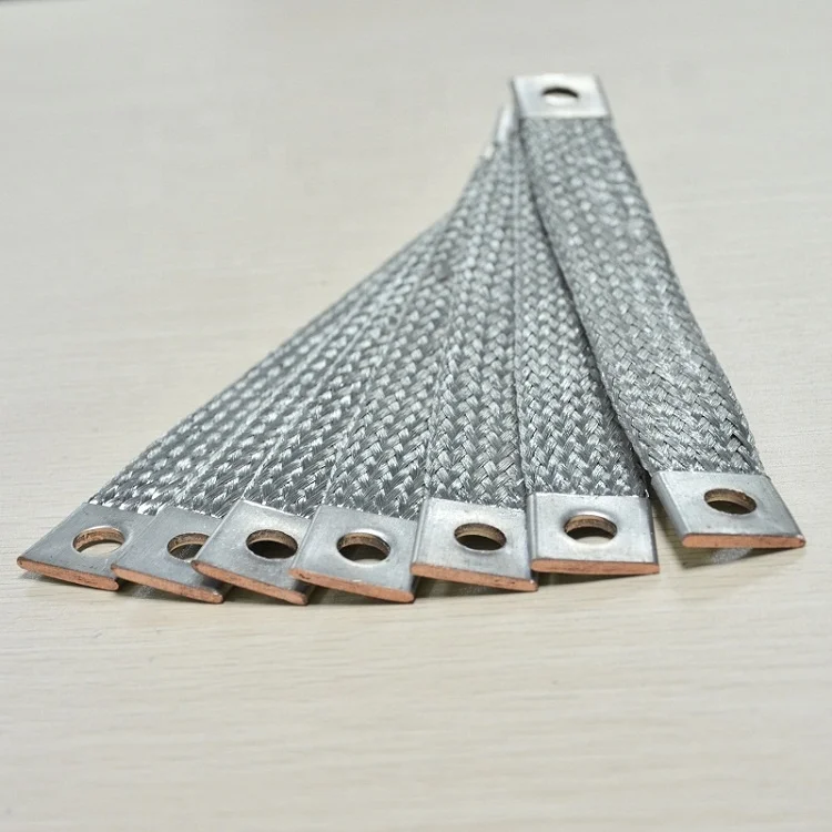 25mm TZ/TZX Copper Braided Tape with Terminals - Flexible Wires