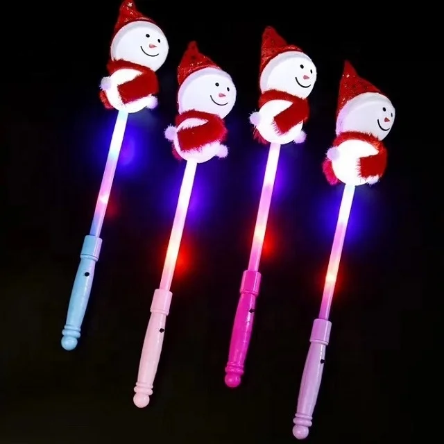 Flashing LED Christmas Stick - Santa Claus Design