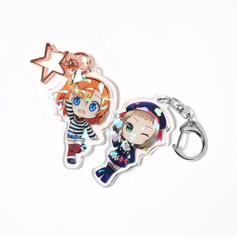 custom printed acrylic charms vograce acrylic charm hologram keychain ...