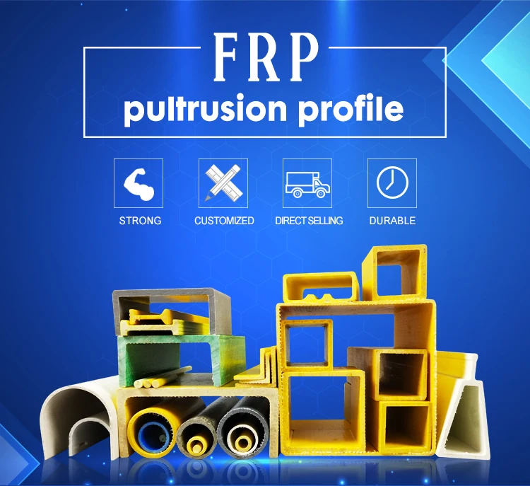 Hollow Structural Frp Rectangular Tube Profile Fiberglass Rectangular ...