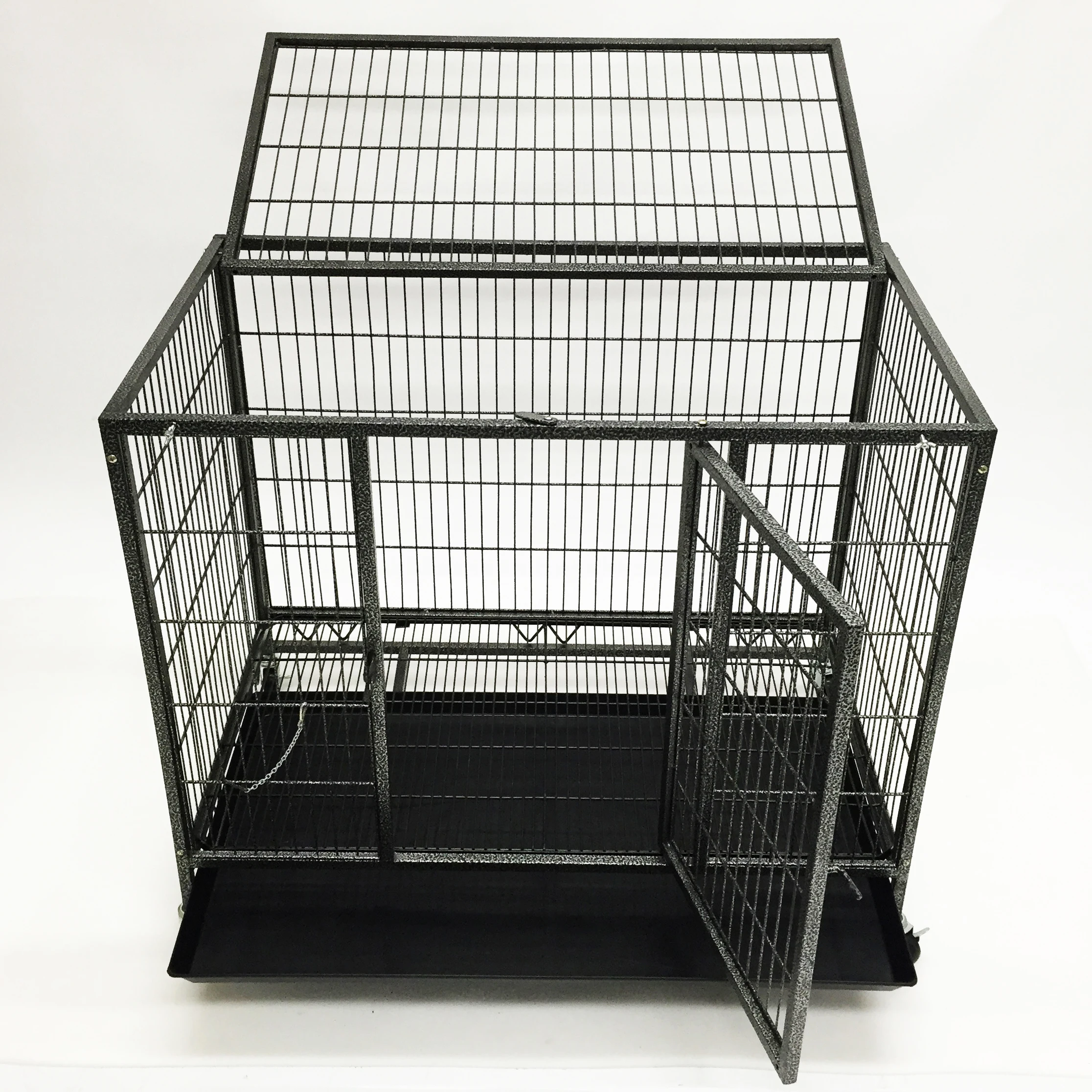 6ft X 6ft X 5ft Stainless Steel Heavy Duty Folded Large Dog Cage Kennel ...