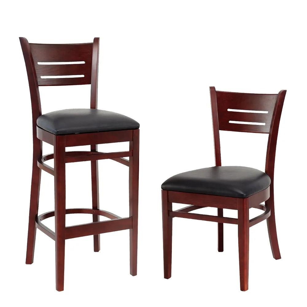Commercial Traditional Solid Wood Restaurant Chairs Customized ...