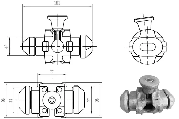 Iso Shipping Container Twist Lock Connector - 300kn, Heavy Duty ...
