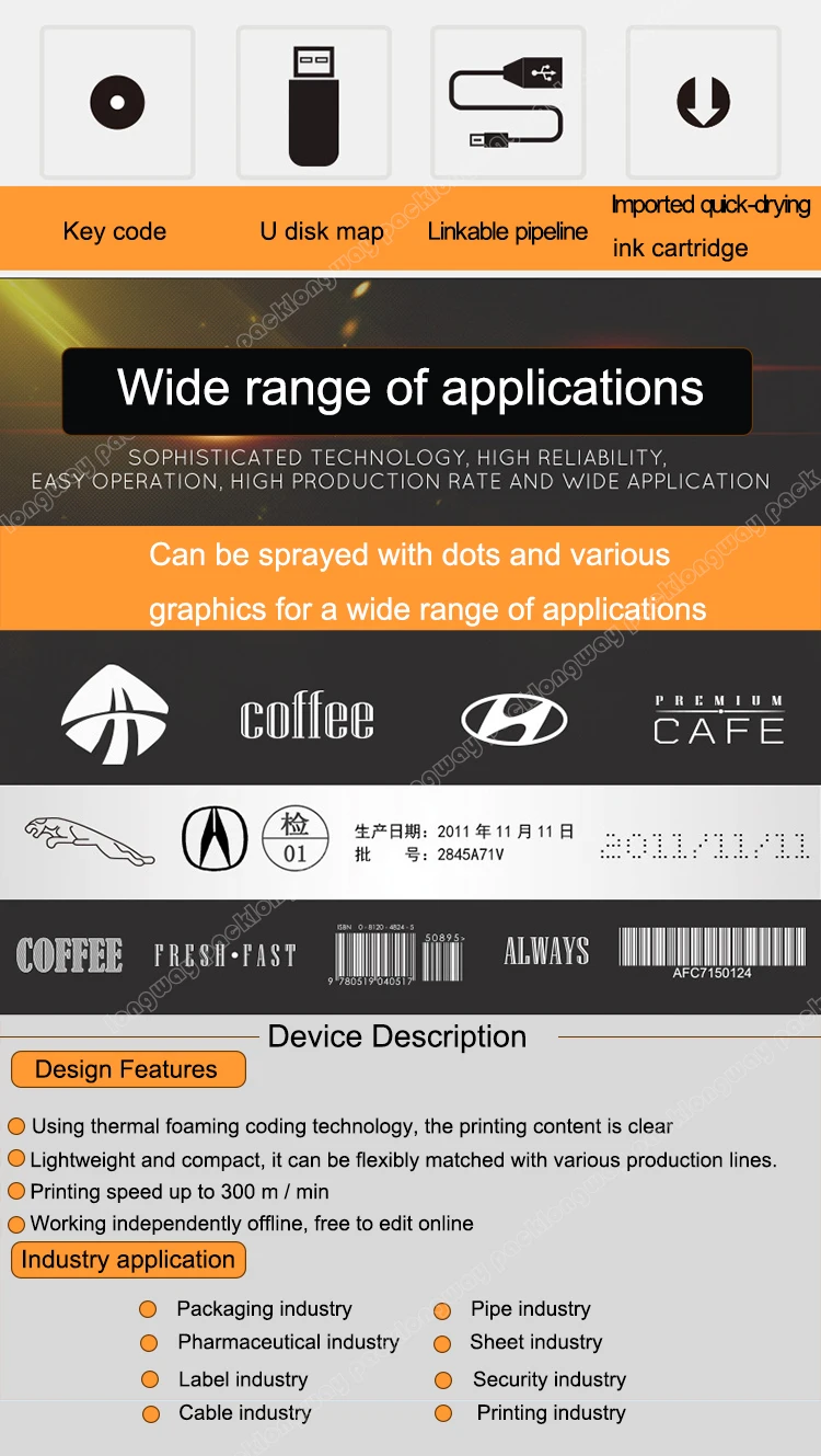 Professional Customization Inkjet Printer Smart Inkjet Inkjet Printer ...