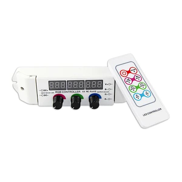 BC-350RF 12V 24v射频遥控旋钮显示发光二极管RGB 0 ~ 100% 调光Rgb控制器| Alibaba.com
