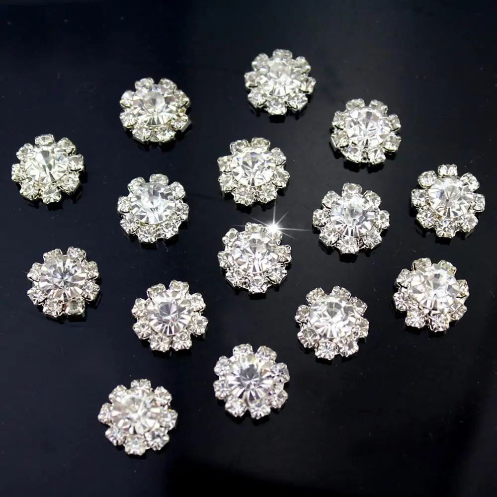 11mm Mini 888Clear Rhinestone Crystal Button Spark Rhinestone Button ...