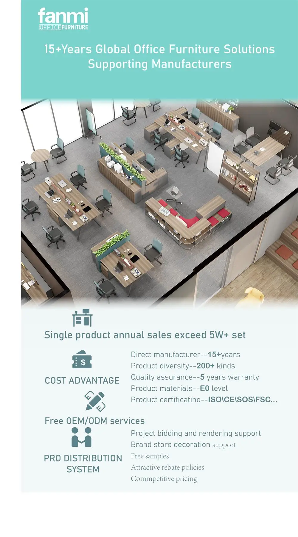 Modern E1 Melamine Faced Chipboard MFC Convertible Office Computer Desk ...