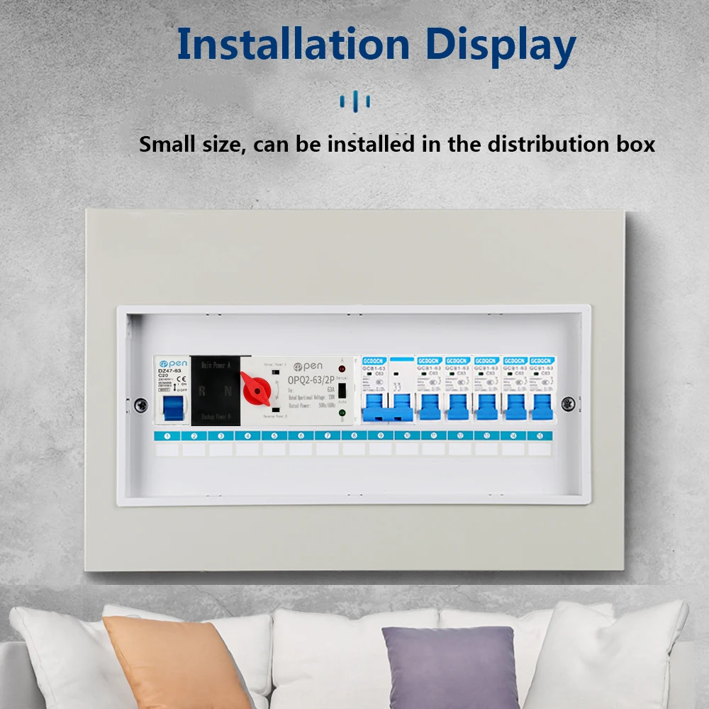 Din Rail Ats Pv Solar Inverter Dual Power Automatic Transfer Selector ...