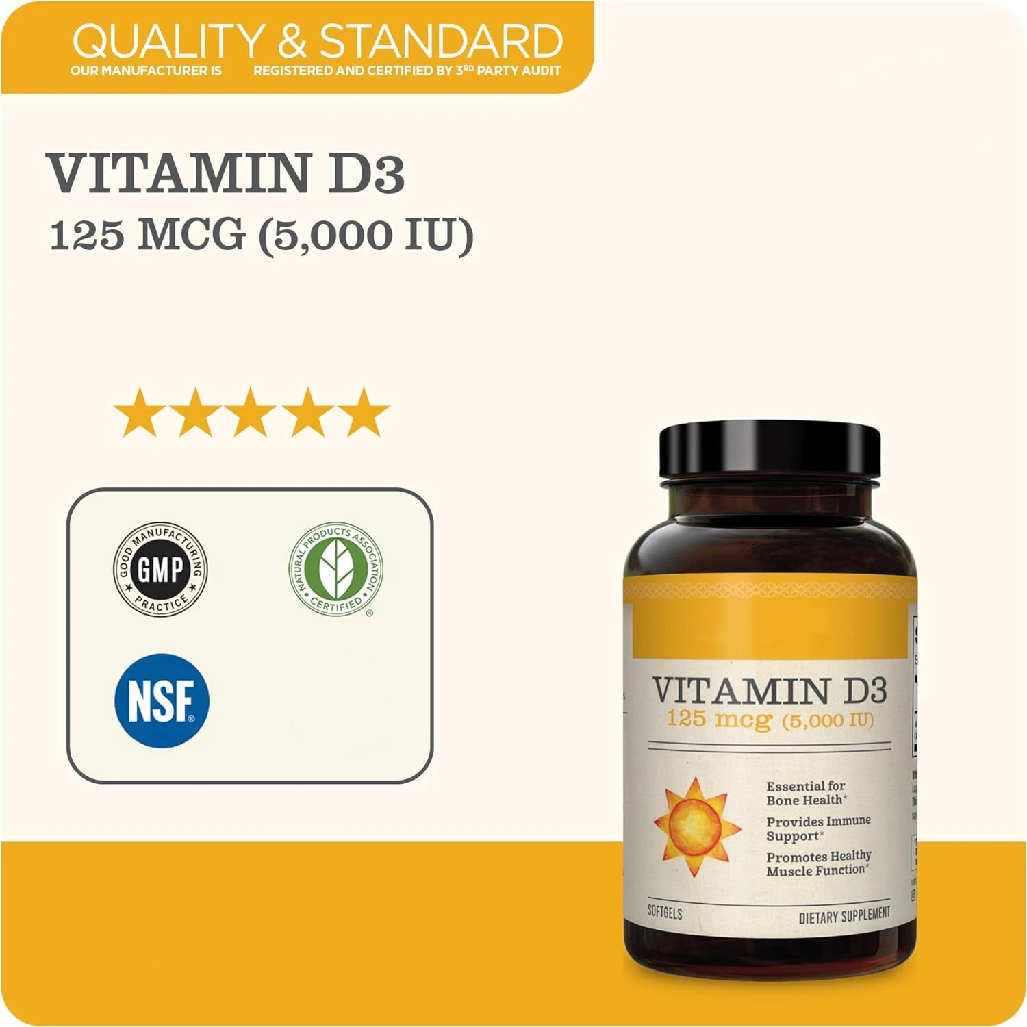 Vitamin D3 Capsule 125mcg 5000 IU Olive Oil Added Veggie Capsules ...
