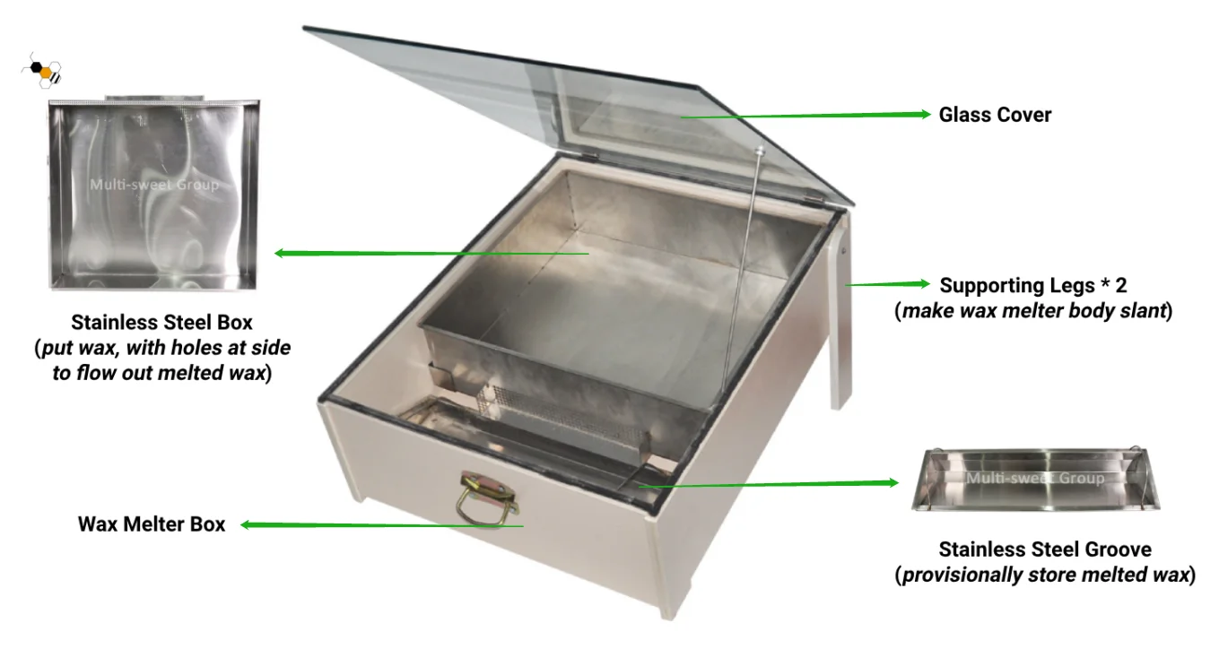 Stainless Steel Beekeeping Solar Wax Melter - 23kg
