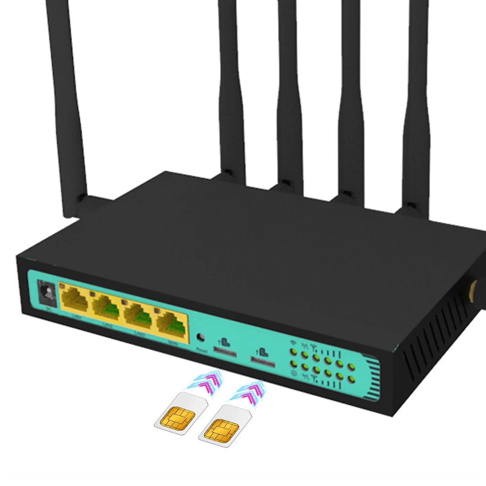 Openwrt Unlock Load Balance Dual Modems 300Mbps Dual Sim 4G LTE Router ...