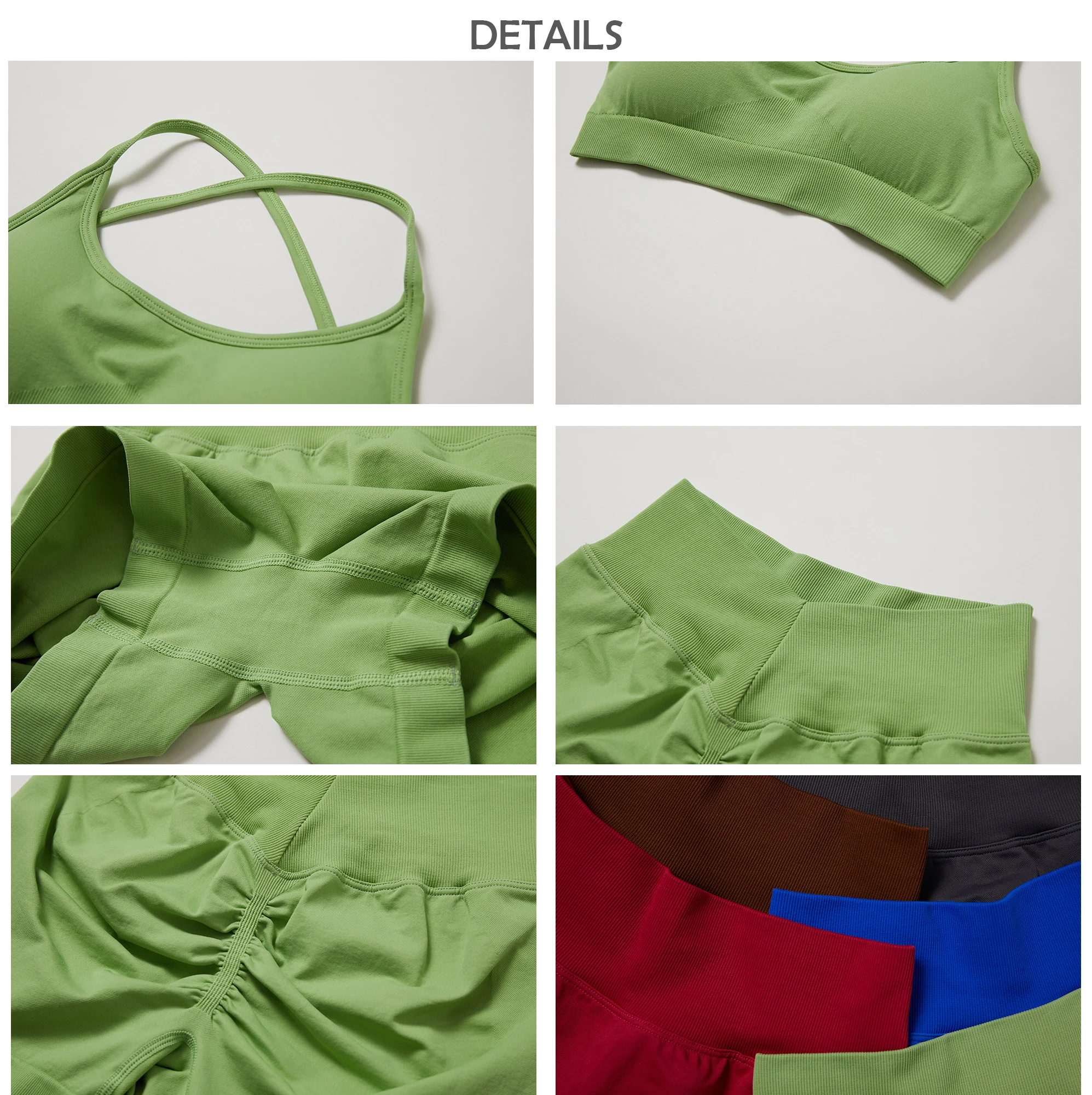 Women's Two Piece Active Wear Set - Seamless Scrunch Lift