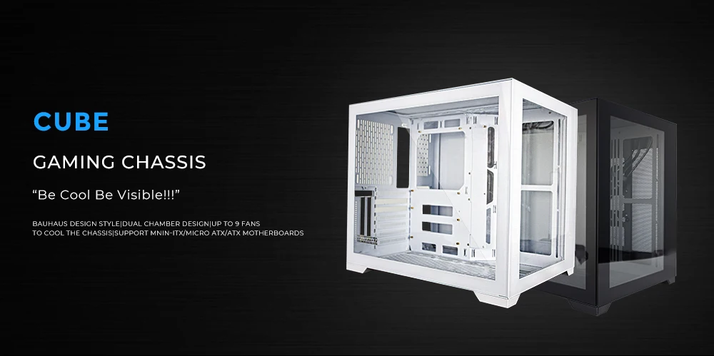 CUBE ITX Computer Case - Gaming Chassis for Mini-itx/atx