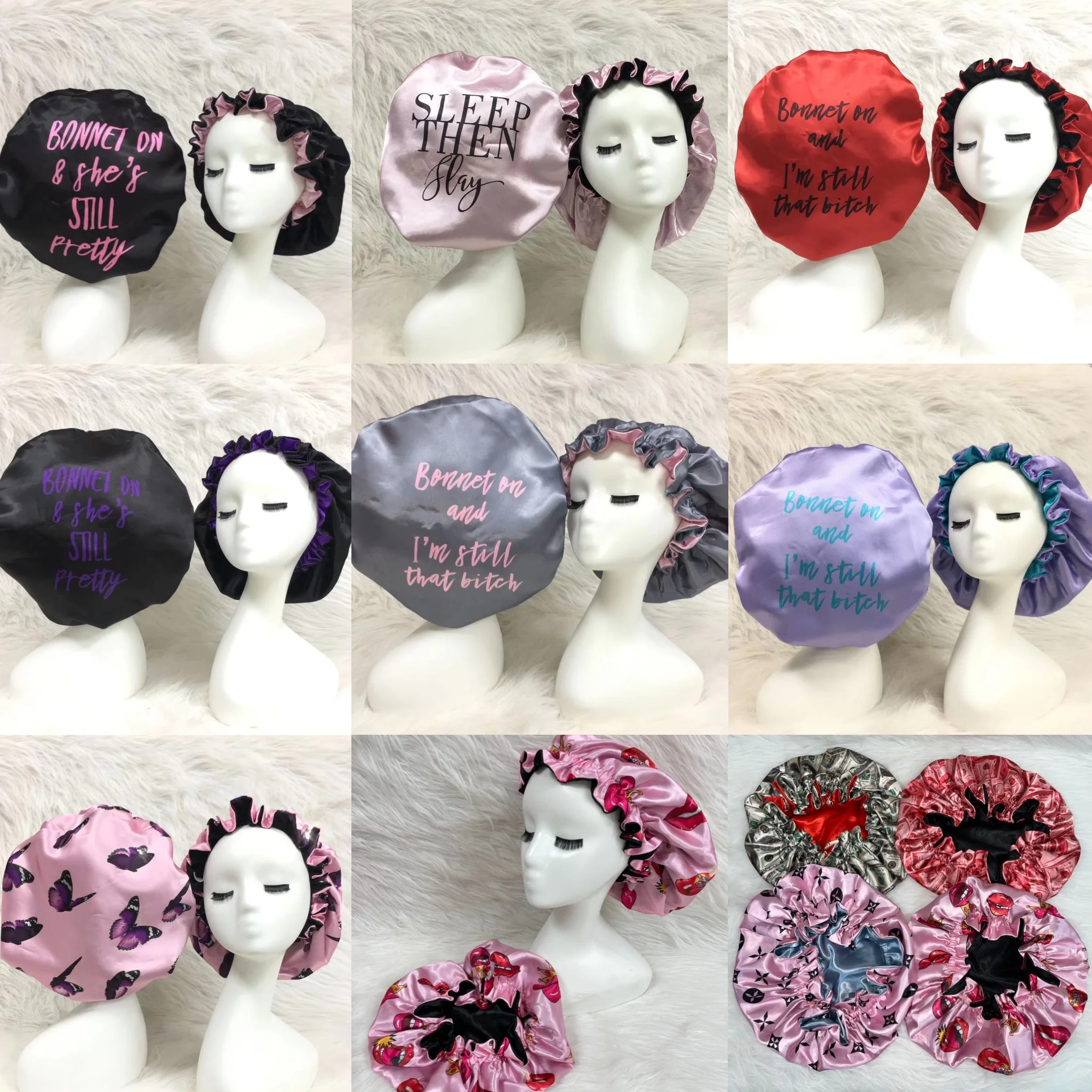 Shop Our Designer Inspired Bonnets - Luxury Satin Silk