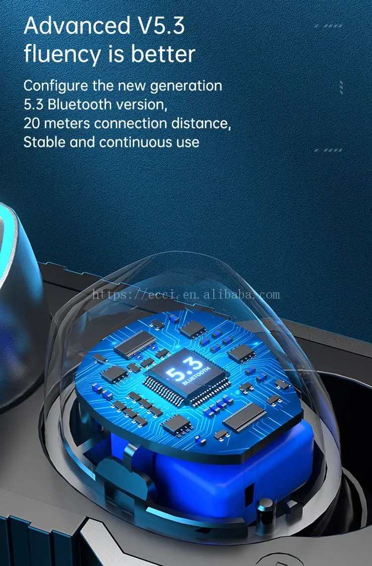 New Design Mecha Tws Low Latency Best Gaming Earbuds with Mic