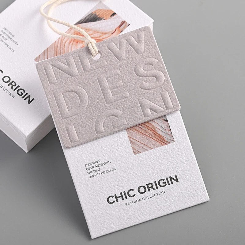 Custom Paper Hang Tags - Recycled, Debossed, and Logo Printed