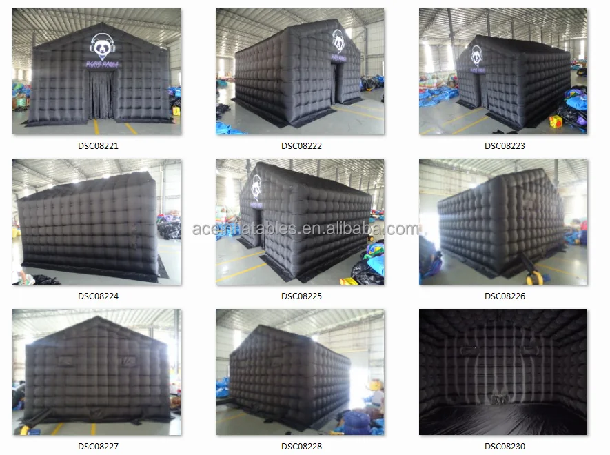 Custom Black Large 20ft Portable Party Led Lighting Inflatable ...