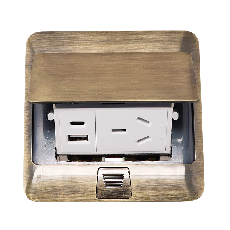 Usb Type C Floor Receptacle Socket Pop Up Stainless Steel Brass ...