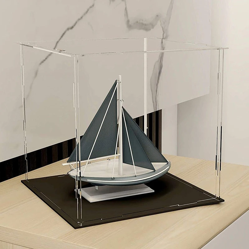 Clear Acrylic Display Case Self-assembly Countertop Display Box Cube ...