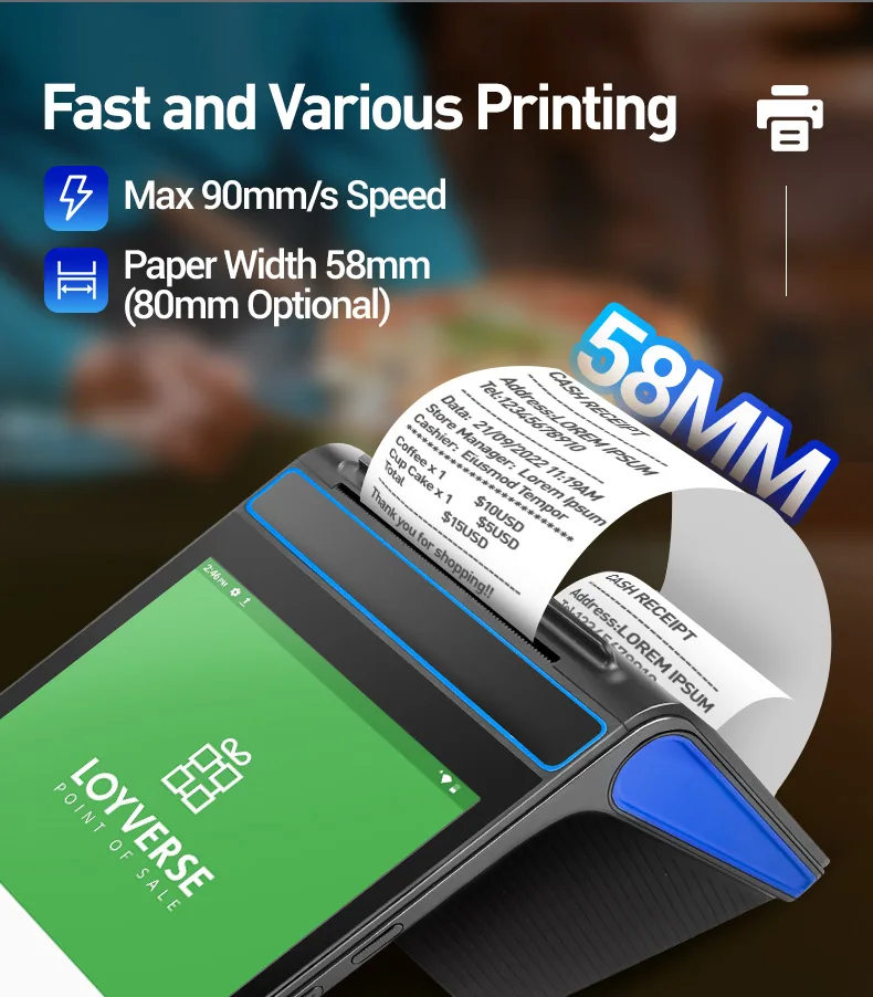 F1-88 8 Inch Food Ordering Portable Android Pos Payment Machine All In ...