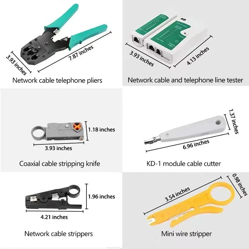 Ez Network Crimper Strips Network Cable Tester Screwdriver Set Carry ...