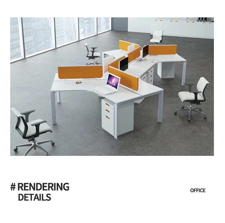 Modern Workstation Desk Office Furniture 2 4 6 Person Work Station Desk ...
