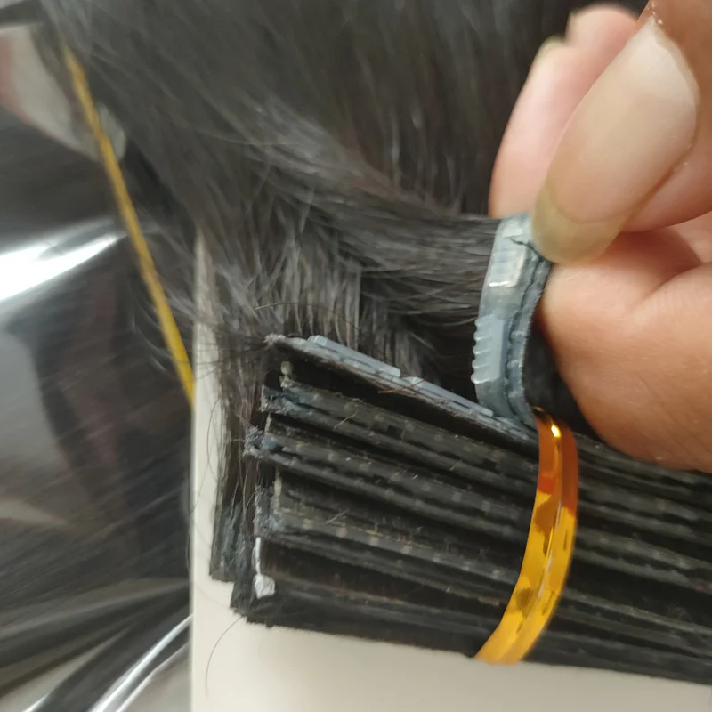 Fashion Snap Button Hair Extension Fastener No Glue Human Drawn Virgin ...