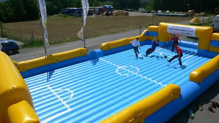 Inflatable Soap Football Pitch - Slippery Soccer Fun