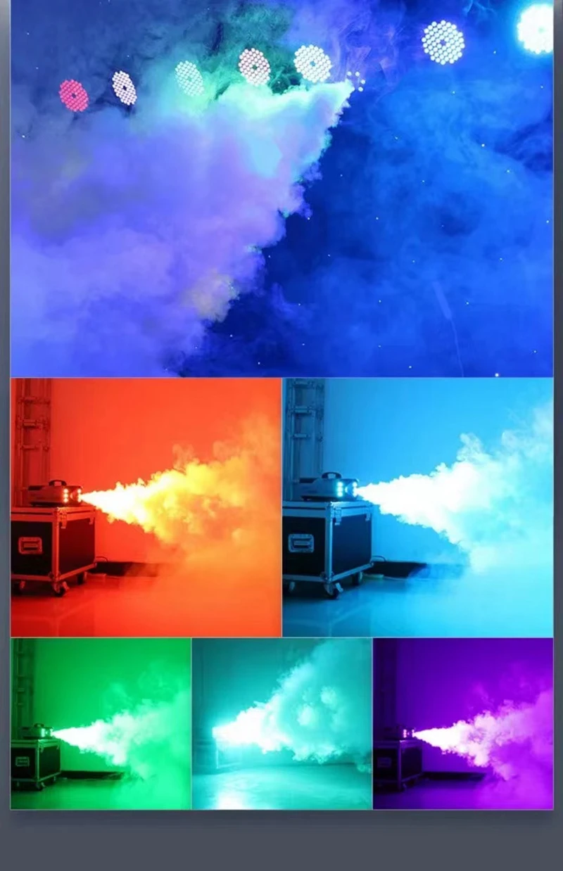 Professional Stage Effects 1500w Smoke Machine 6pcs Led Rgb 3 In 1 Led ...