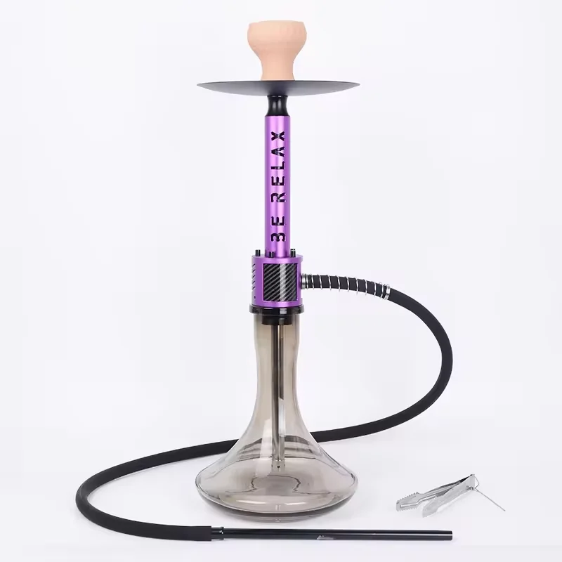 56cm Engraving Chicha Bonges Accessories - Aluminum Hookah Set