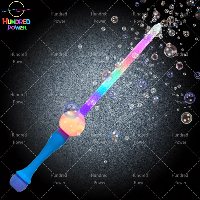 Electric Led Flashing Light Bubble Magic Wand Toy With 95ml Bubble ...