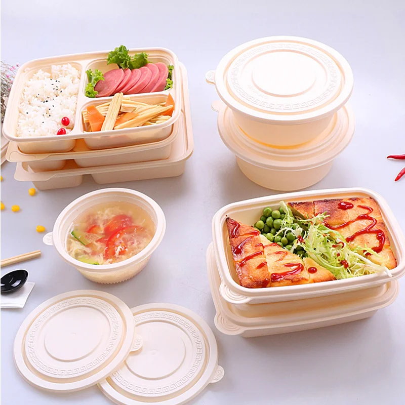 Disposable kraft paper lunch box takeaway boxes for food in mauritius