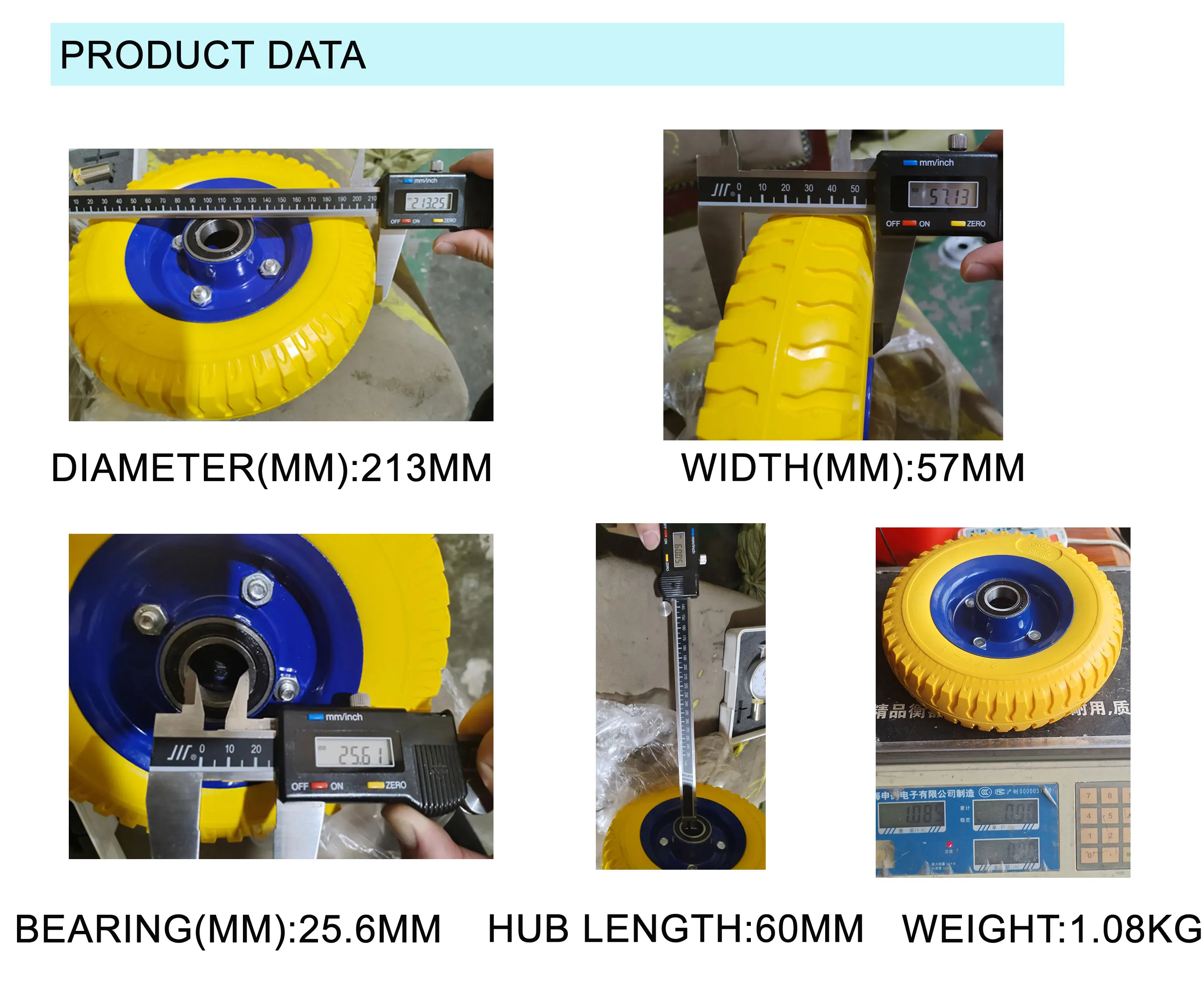 250-4 Pneumatic Hand Trolley Wheels - Durable & Versatile