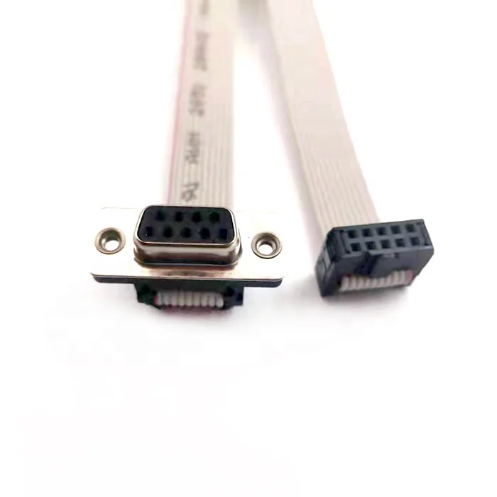 FC 10P To FD 10P 2.54mm Pitch Female IDC Connector 1.27 Pitch Grey Flat ...