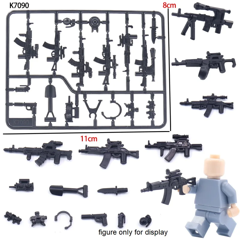 Ww2 Military Army Weapons Pack Diy Toy Set With Mini Soldier Machine ...