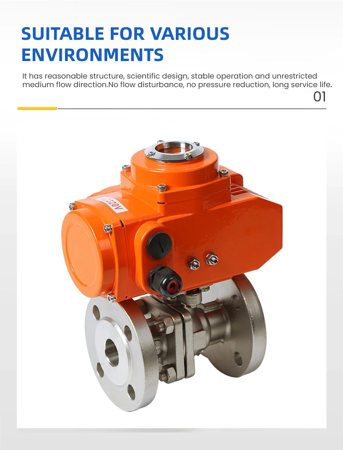 304 Stainless Steel Electric Ball Valve Q941f-16p Flange Two-way Threaded Ball Valve High ...