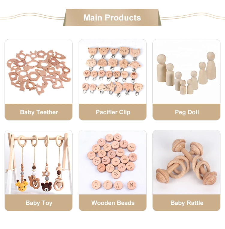 High Quality Custom Original Color Wood Thread Bead Unfinished Thread ...