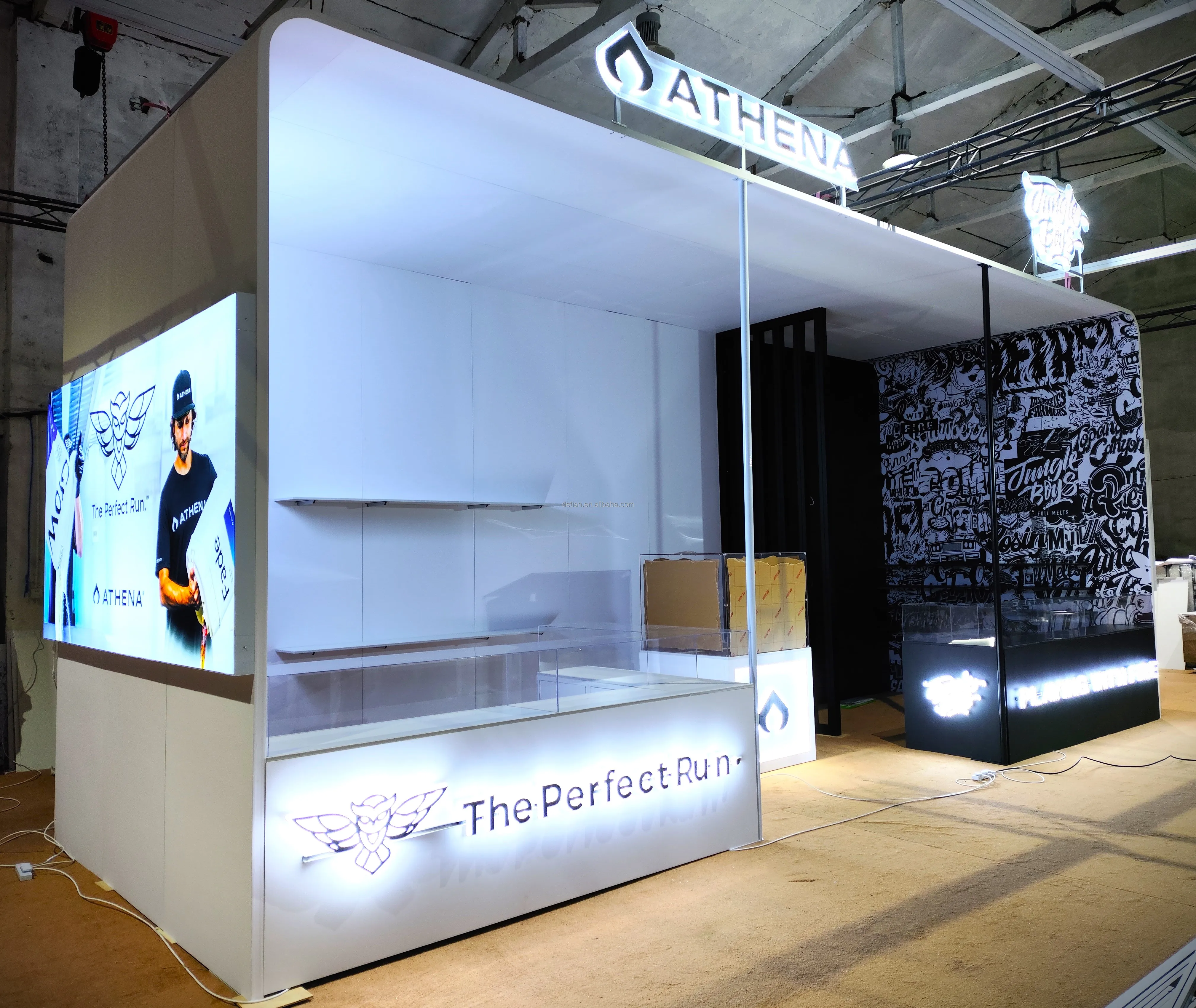 Customized New Design Quick Assembly Wooden Booth Display