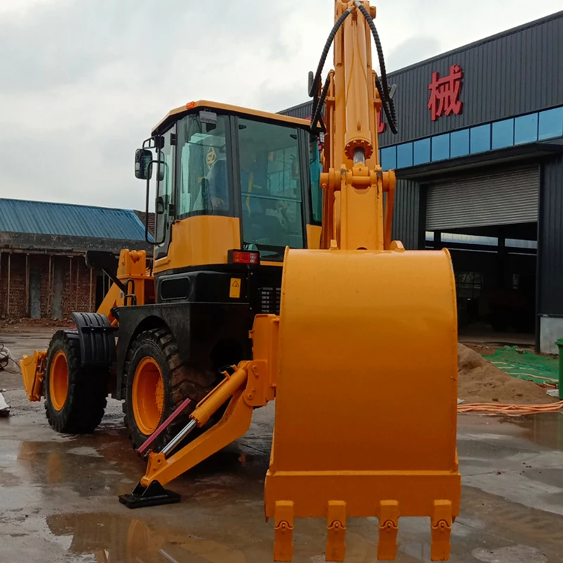 Small Articulated Excavator Wheel Backhoe Loaders Construction ...