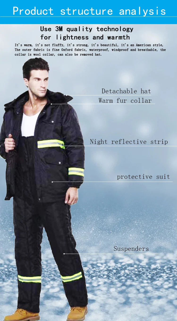 Unisex Freezer Room Wear Uniforms Jacket Cold Protection Clothing ...